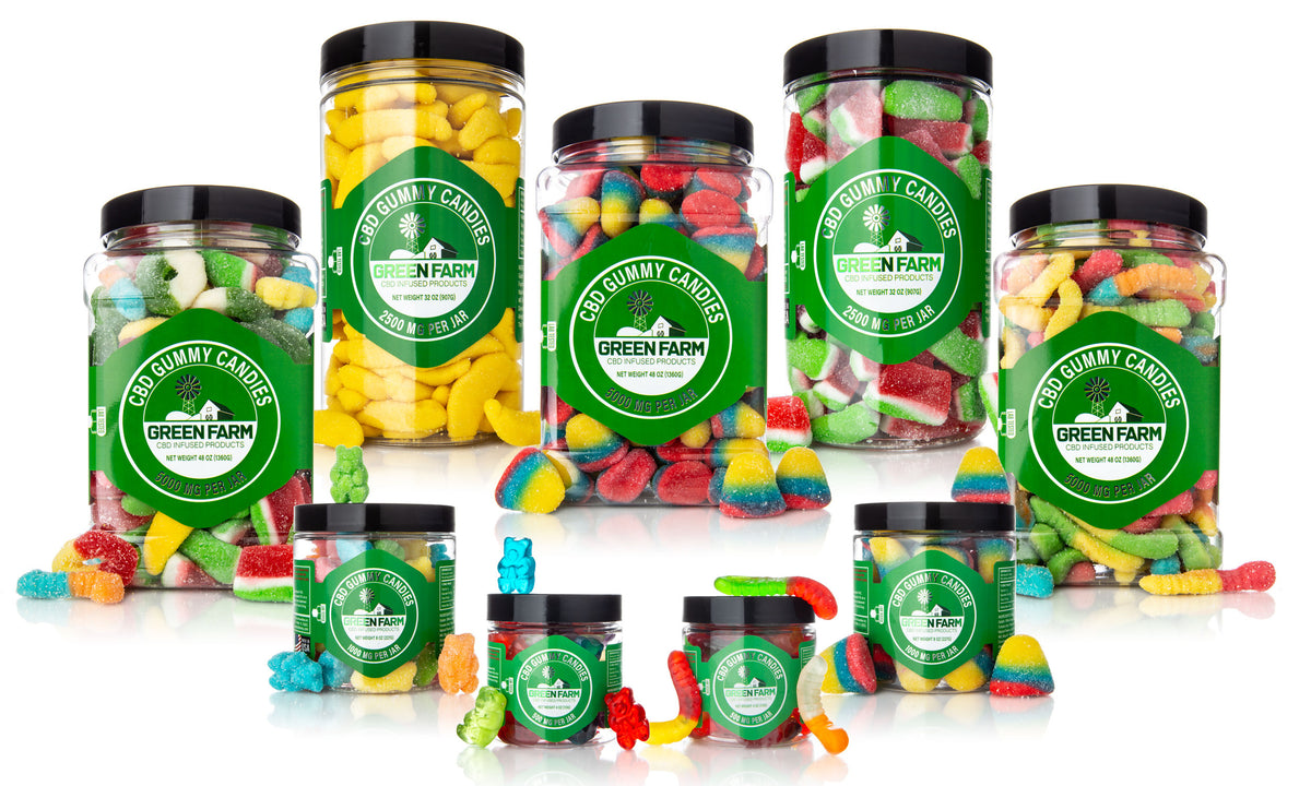 Green Farm CBD Gummies - Assorted Flavors 500mg to 5000mg - Sunset CBD