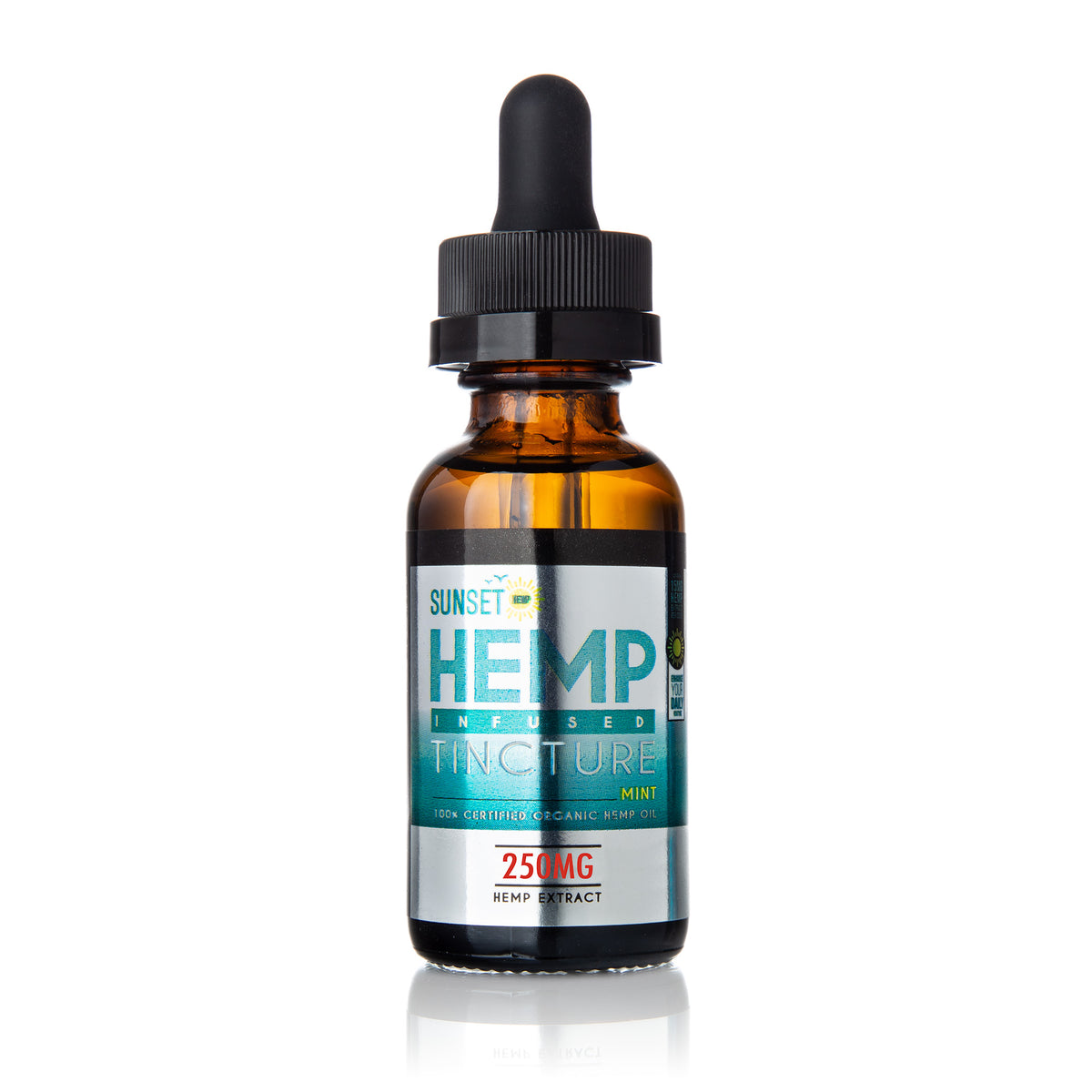 Hemp Oil Tincture - 250mg Hemp Extract - Sunset CBD